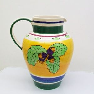 Pier 1 | Dining | Pier One Pitcher Hand Painted Italy Large 8 Oz | Poshmark